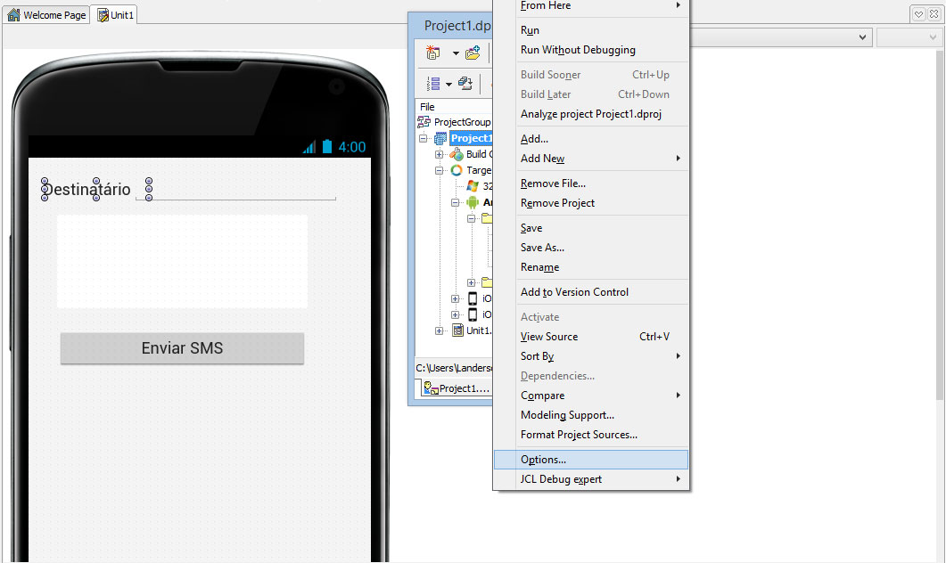 Delphi XE5 Enviando SMS direto de sua aplicação Android | Landerson Gomes