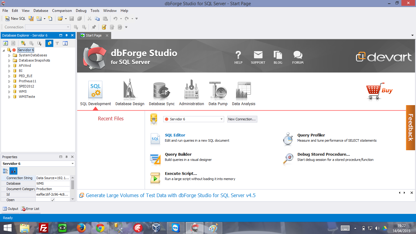 Exportando dados com DBForge Studio SQL Server | Landerson Gomes